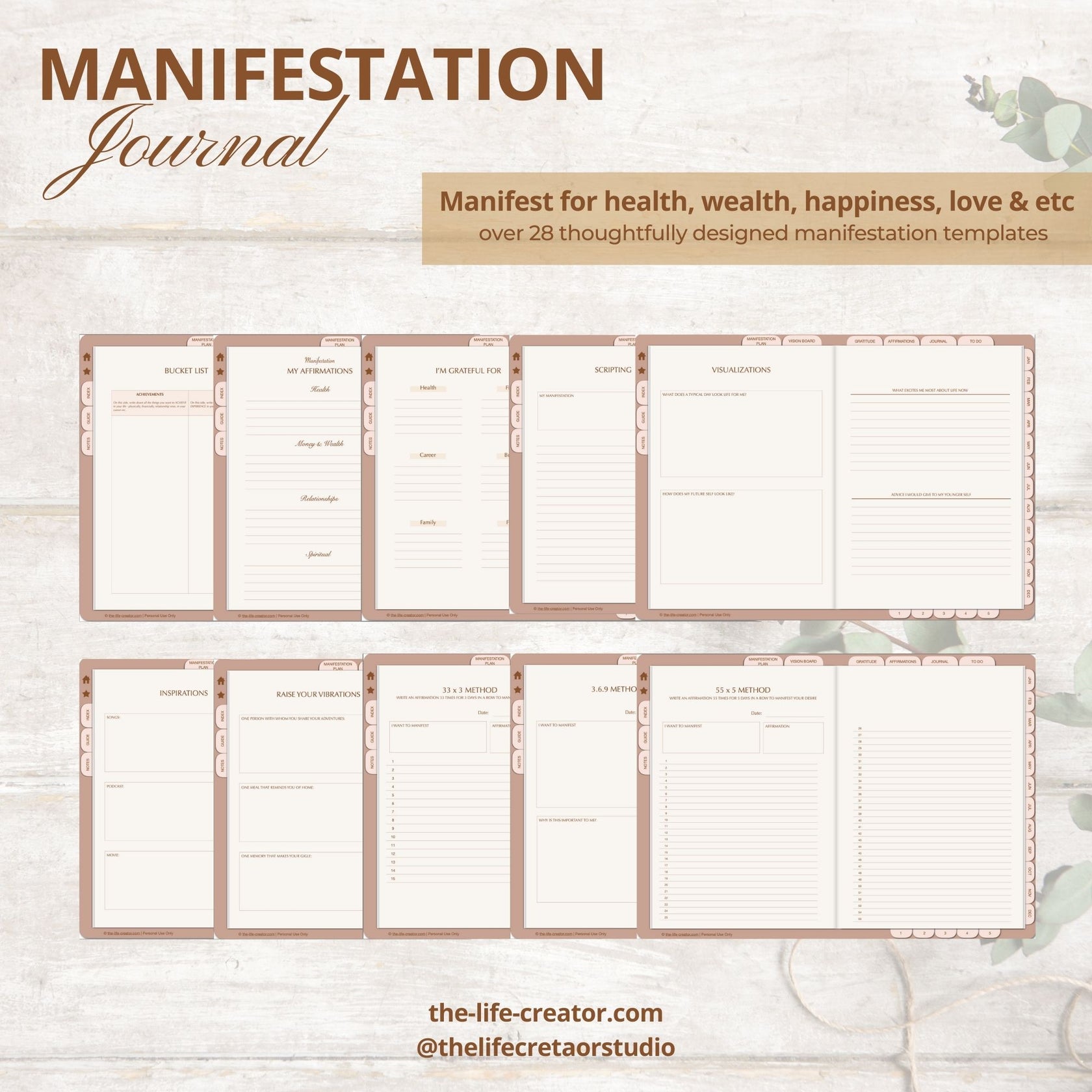 Manifestation Journal | Manifesting Planner – The Life Creator