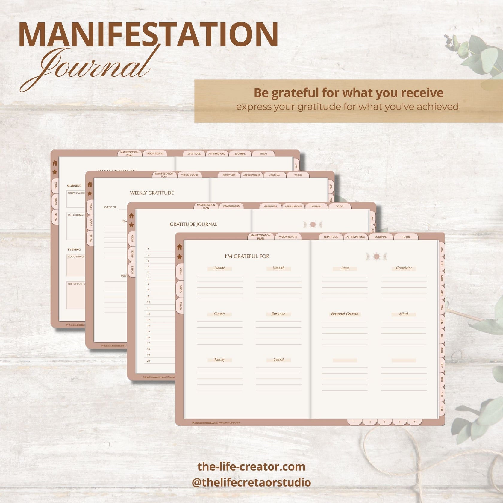 Manifestation Journal | Manifesting Planner – The Life Creator
