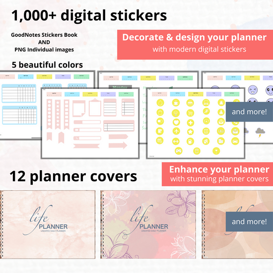 Undated Life Planner | Landscape | Monthly, Weekly, Daily – The Life ...