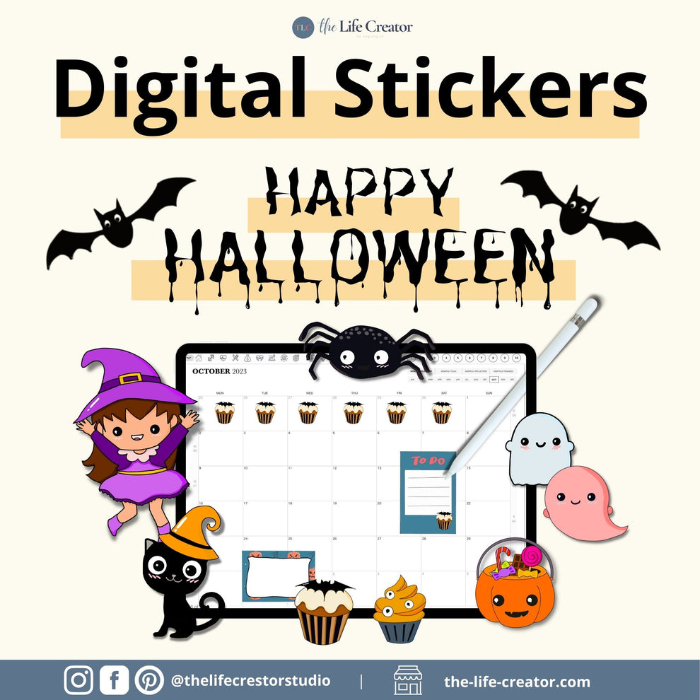 Halloween Digital Stickers Pack – The Life Creator
